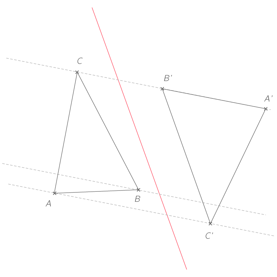 Construire le symétrique par rapport à une droite d'une figure donnée ...