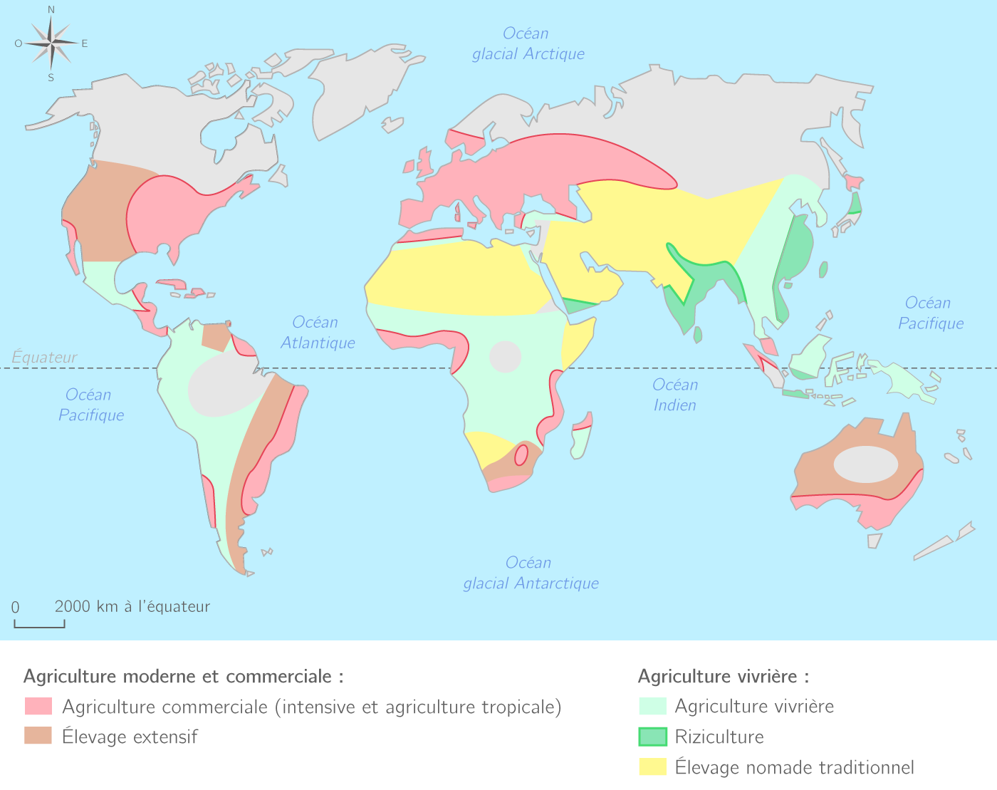 Habiter le monde rural - Carte bilan Géographie - Kartable