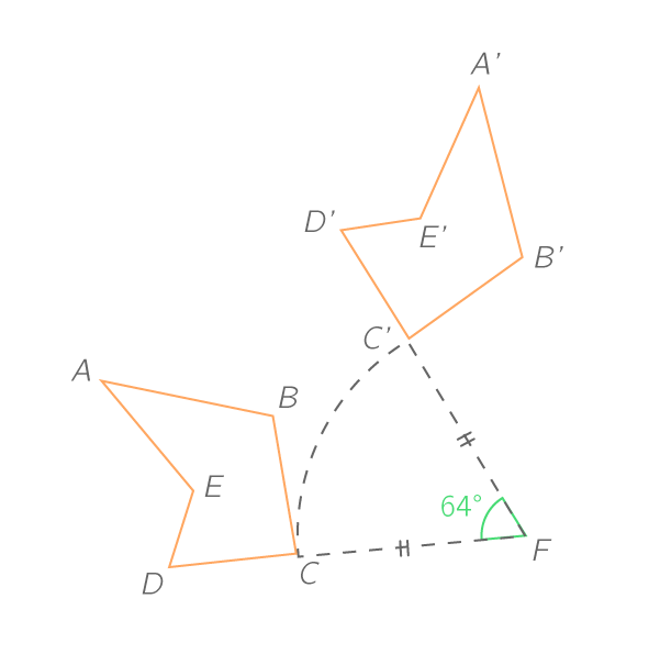 Construire l'image d'une figure par une rotation - 4e - Exercice ...