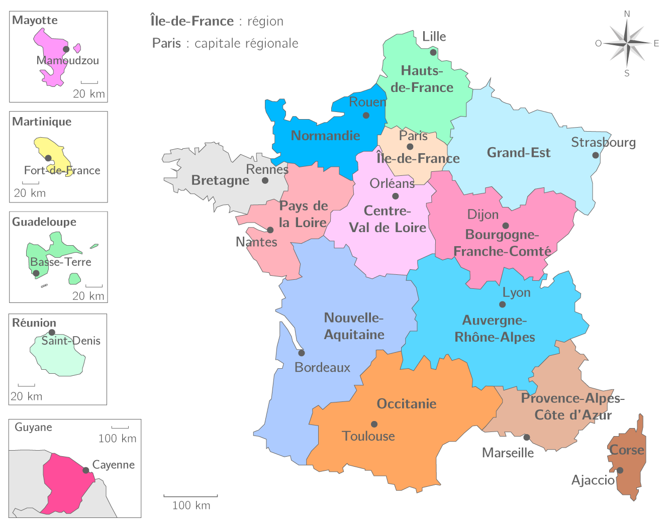 Les R gions Fran aises Et Leurs Capitales 1S Carte G ographie Les R gions Fran aises Et Leurs Capitales 1S Carte G ographie