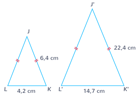 Déterminer le rapport de proportionnalité entre deux triangles ...